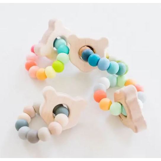 Bannor Toys Mini Bear Teether - Wooden Baby Sensory – The Natural Baby ...