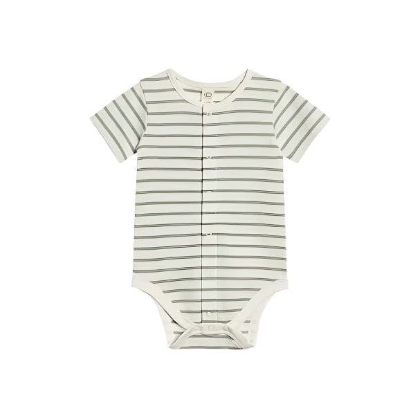 Colored Organics Baby Morgan Bodysuit - Vitto Stripe / Jade – The ...