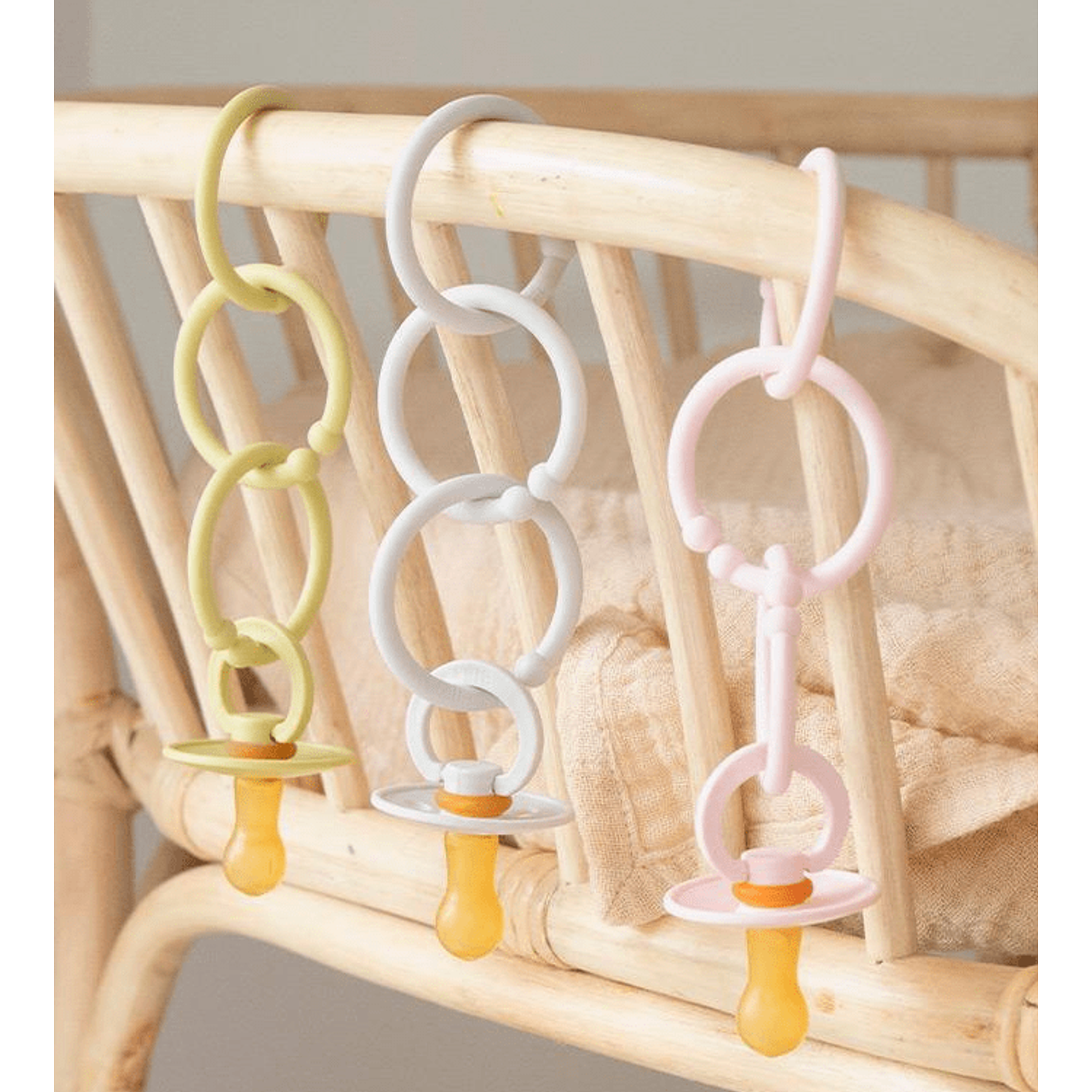 BIBS Loops Baby Blue Cloud Petrol–Baby Teething Rings