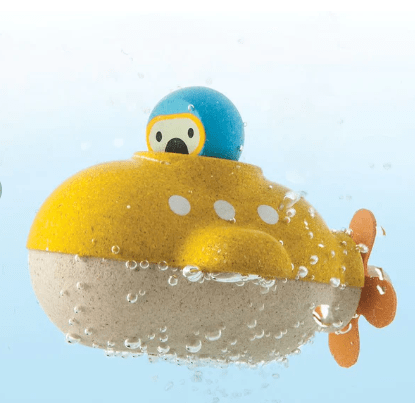 Buy PlanToys Eco-Friendly Wooden Submarine Bath Toy – The Natural Baby ...